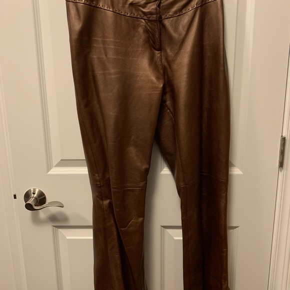 Cache | Pants & Jumpsuits | Brownbronze Cache Genuine Leather Pants ...